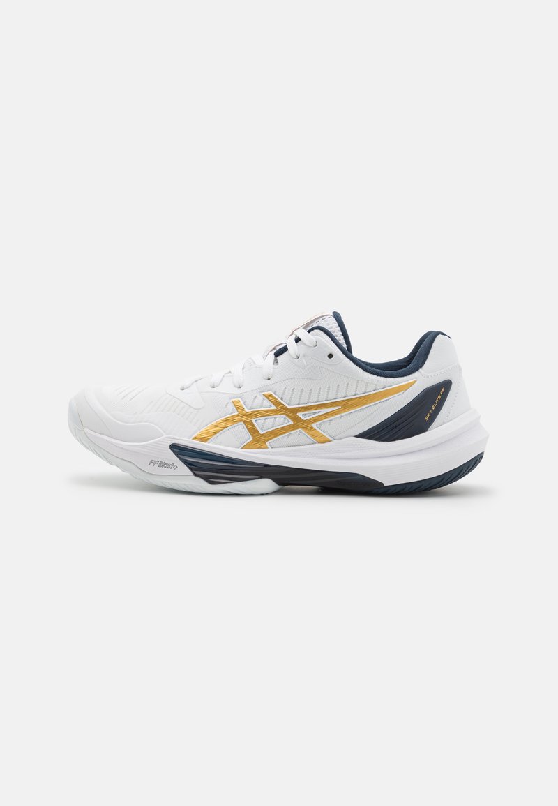 ASICS SKY ELITE FF 3 LO - Röplabdacipők - white/pure gold/fehér ...