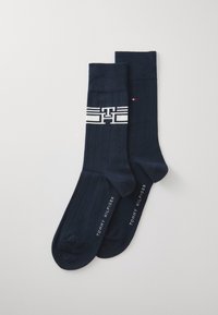 Tommy Hilfiger MEN MONOGRAM STRIPE 2 PACK - Sokker - navy/mørkeblå ...