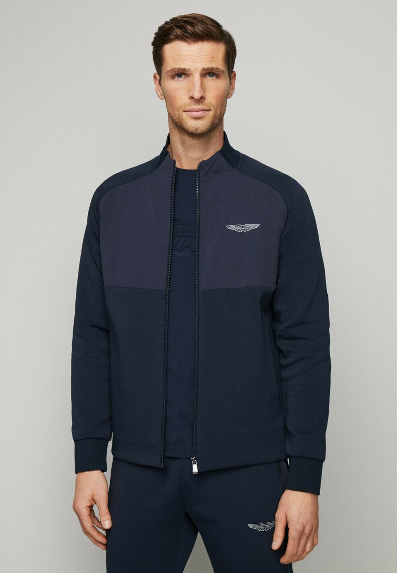 Hackett London HYBRID - Sweat zippé - navy/bleu - ZALANDO