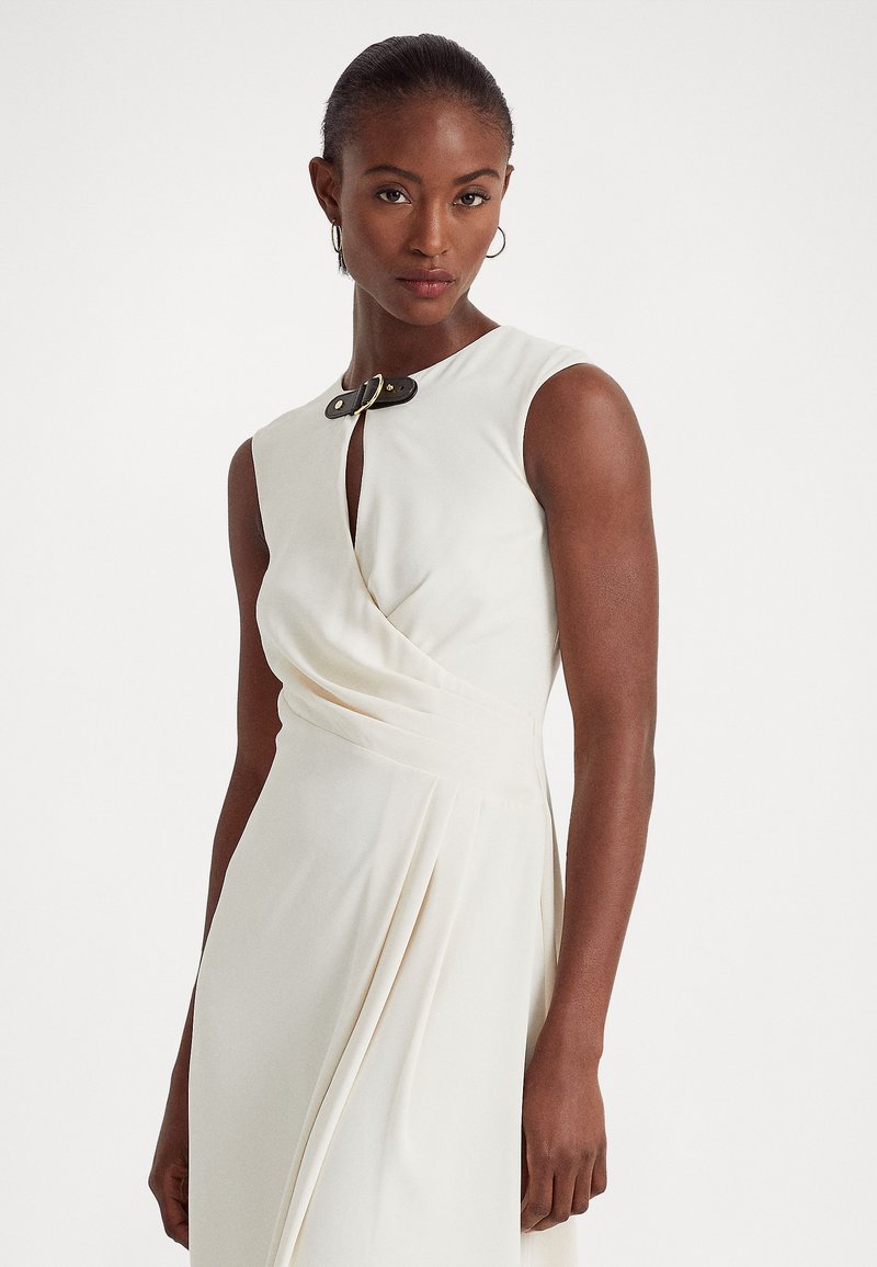 Lauren Ralph Lauren KAYTLIN SHORT SLEEVE DAY DRESS - Freizeitkleid - mascarpone cream/offwhite ...