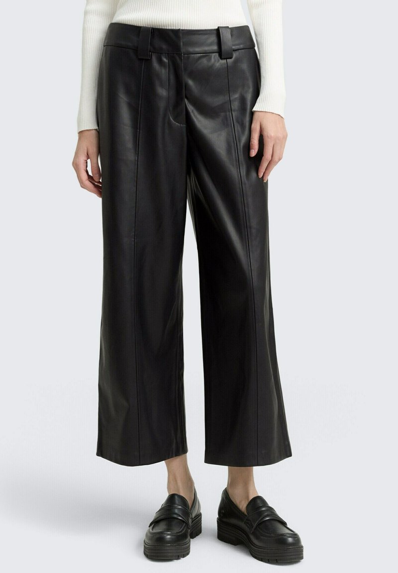 TOM TAILOR CULOTTE IN - Broek - deep black/zwart - Zalando.be