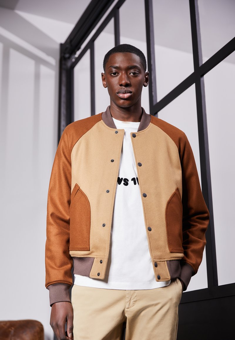 PS Paul Smith VARSITY JACKET MIXED - Bomber Jacket - brown - Zalando.de