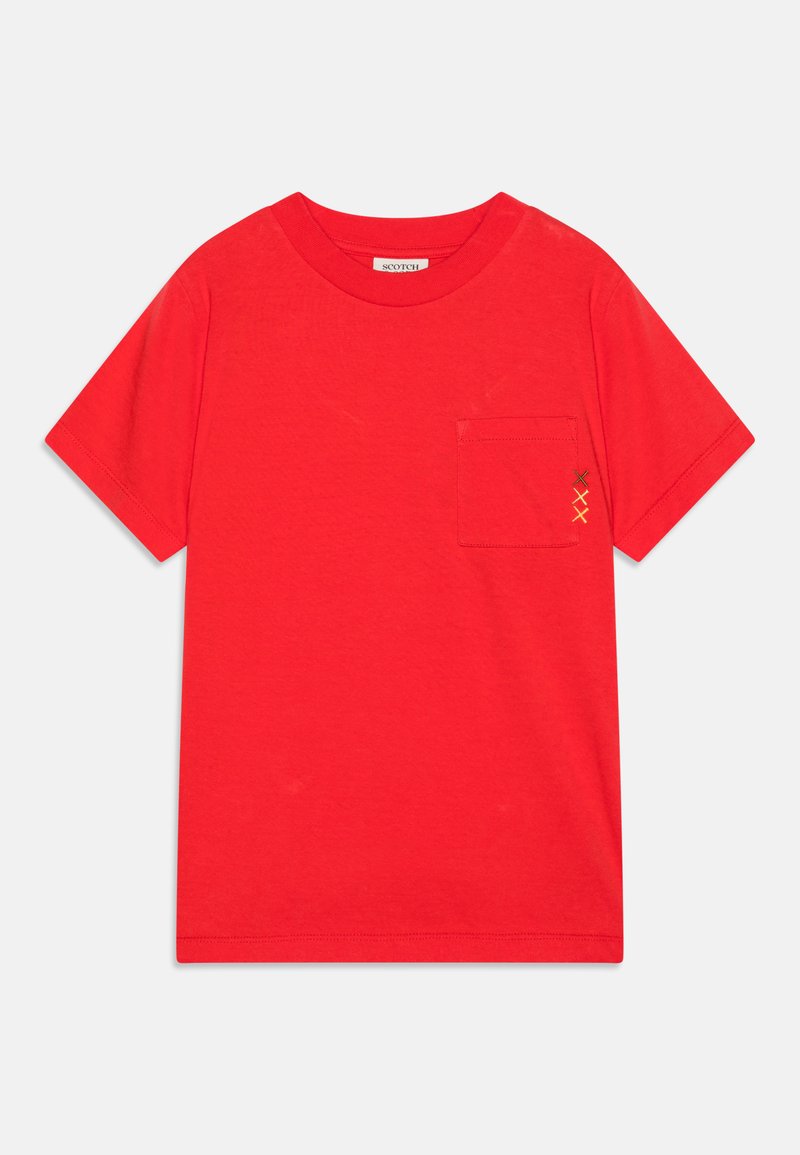Scotch & Soda CONVERSION CHEST POCKET - Basic T-shirt - radio red/red ...