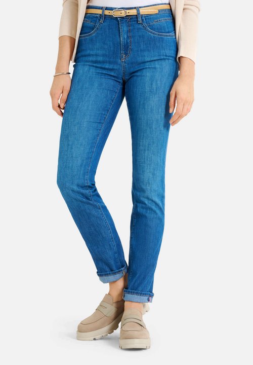 AENGELS IM 5-POCKET-DESIGN - Straight leg jeans - mittelblau/blauw ...