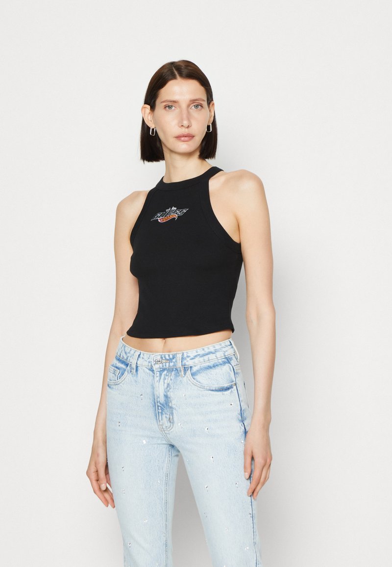 Guess Originals GO HW TRIANGLE LOGO TANK - Top - jet black/black ...