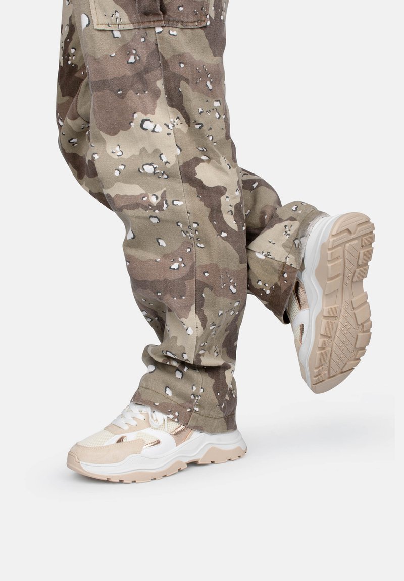 Posh by Poelman Baskets basses - white with gold combination/blanc ...