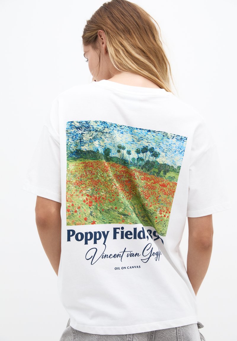 PULL&BEAR Print T-shirt - white - Zalando