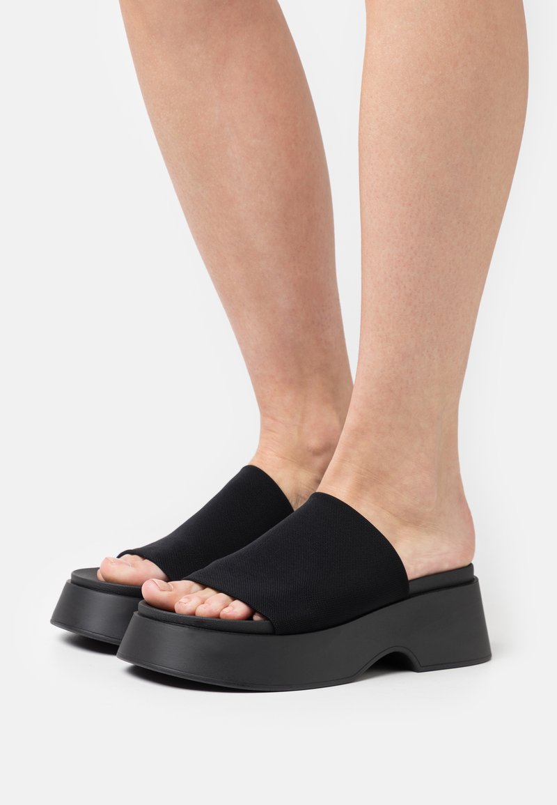 Steve Madden THROW BACK - Papuci înalți - black/negru - Zalando.ro