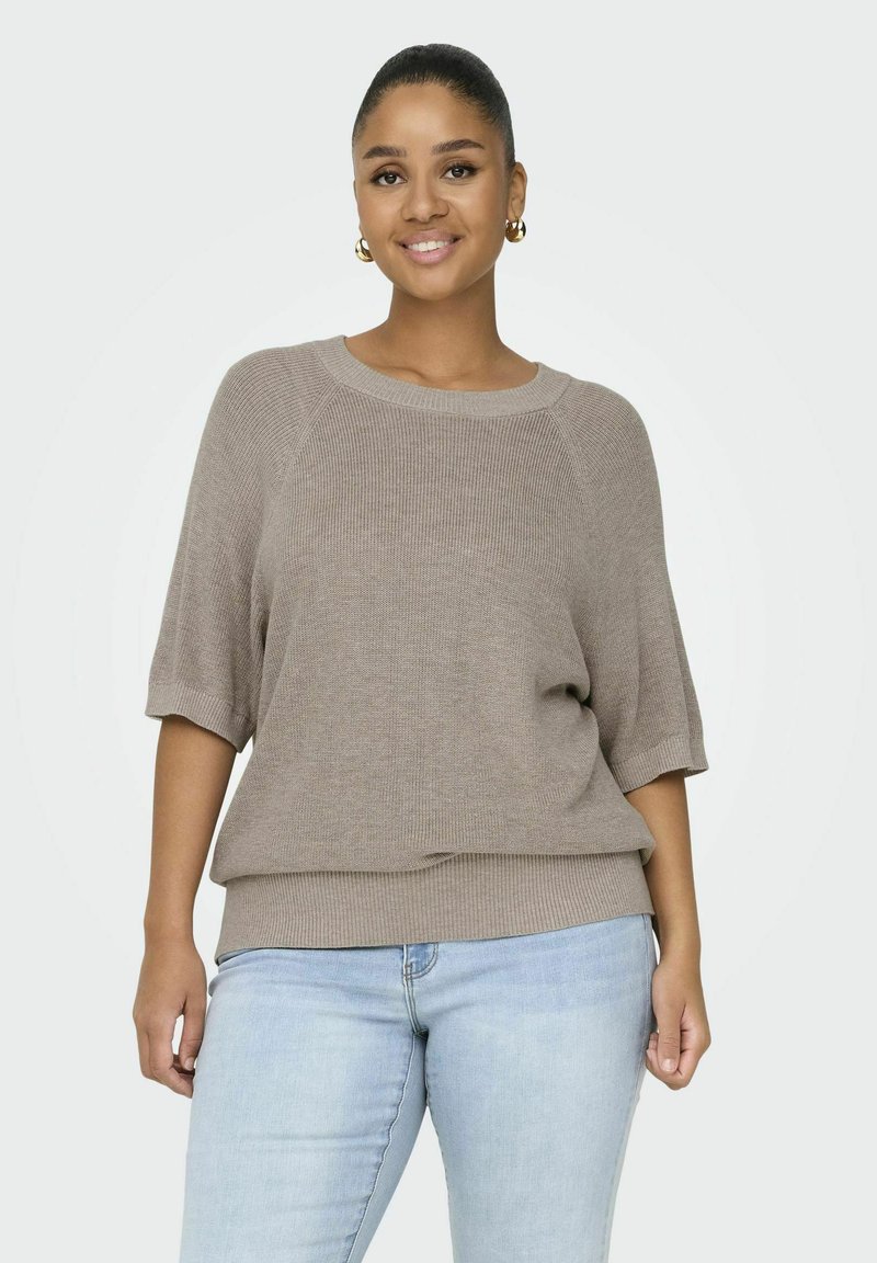 ONLY Carmakoma CARLECIA - Basic T-shirt - string/beige - Zalando