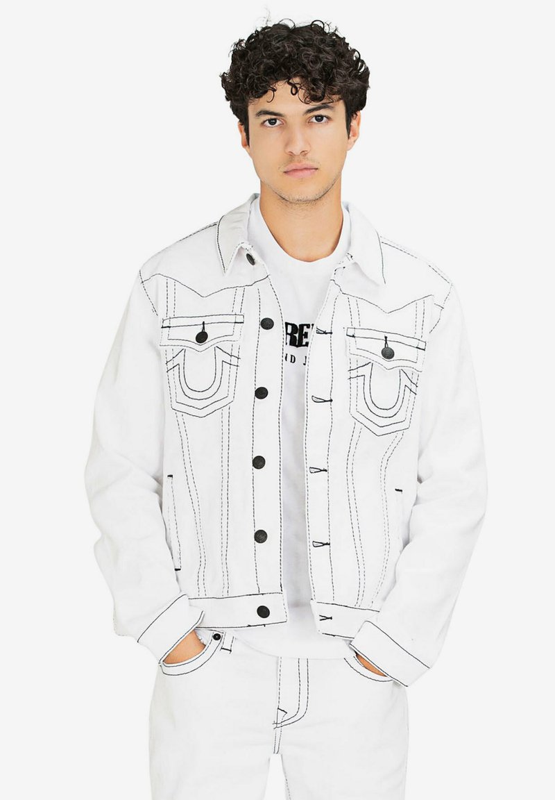 True Religion JIMMY BIG T - Denim jacket - optic white/white - Zalando