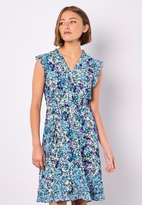 Apricot DITSY FLORAL RUFFLE MINI - Robe de jour - blue/bleu - ZALANDO.FR