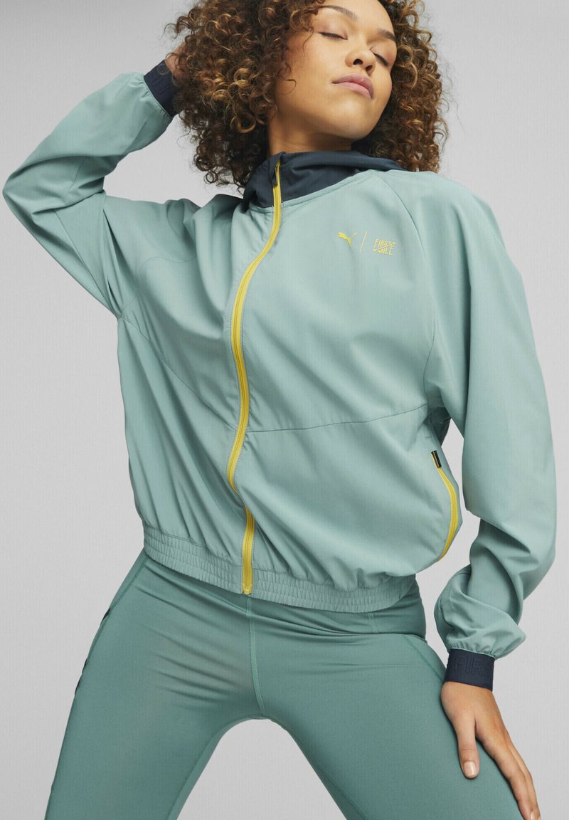 Puma X FIRST MILE - Felpa con zip - adriatic/grigio - Zalando.it