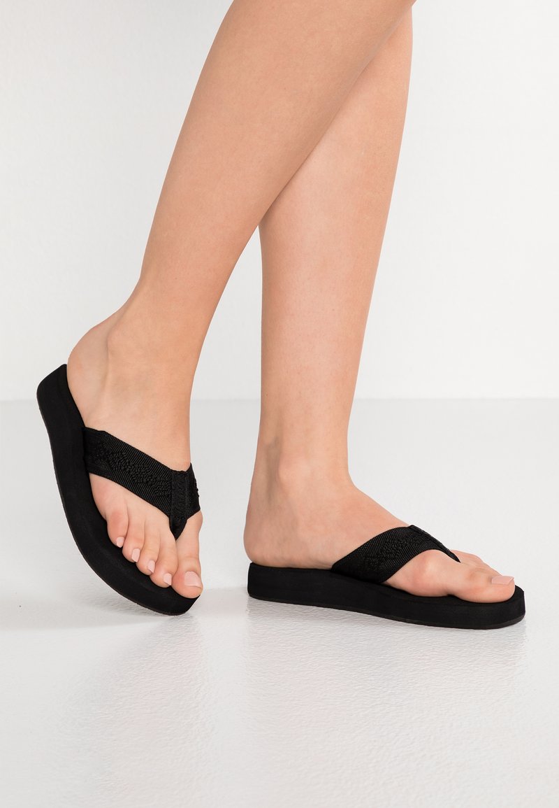 Reef SANDY - T-bar sandals - black - Zalando.co.uk