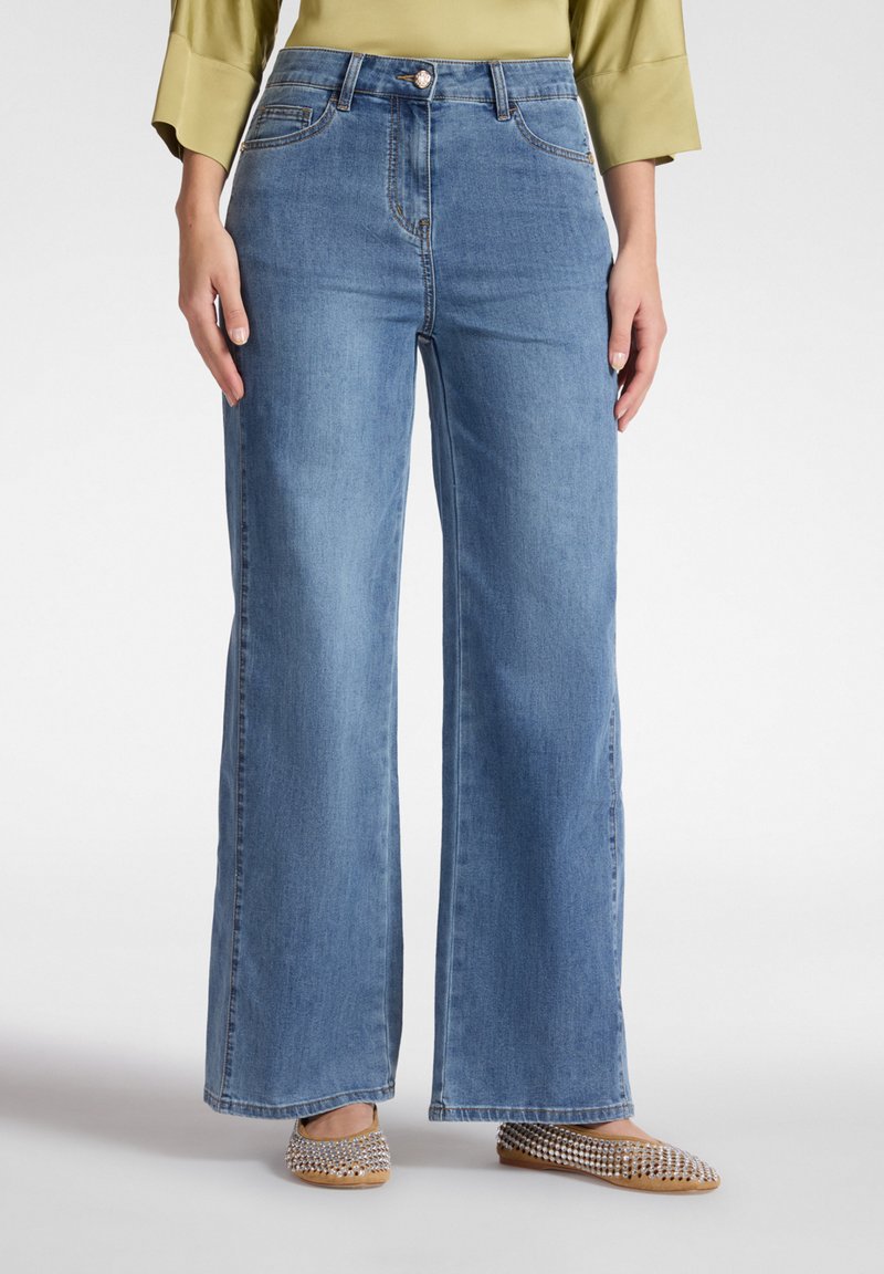 Elena Mirò 5 TASCHE MID WIDE - Flared Jeans - blu/blue - Zalando