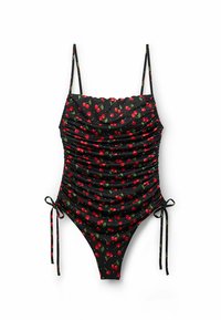 Tezenis Traje de baño - schwarz y nero stampa cherry/rojo oscuro ...