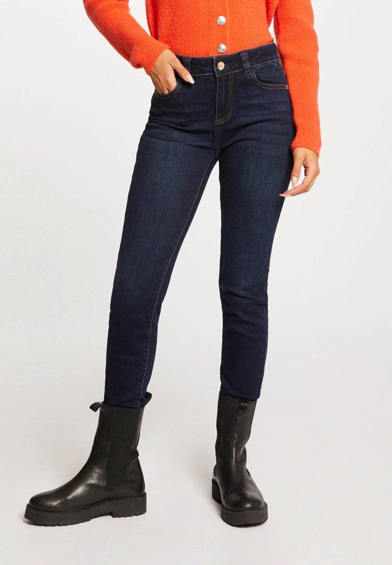 Morgan HIGH-WAISTED SLIM - Slim fit jeans - blue denim/blauw denim ...