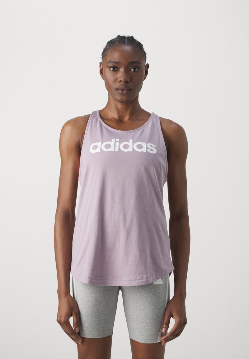 adidas Performance ESSENTIALS LOOSE TANK - Top - preloved fig/white ...