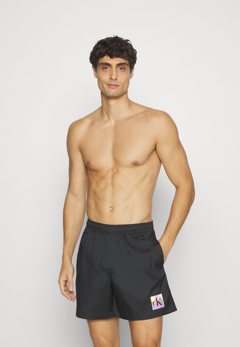Calvin Klein Swimwear MEDIUM DRAWSTRING - Swimming shorts - black ...