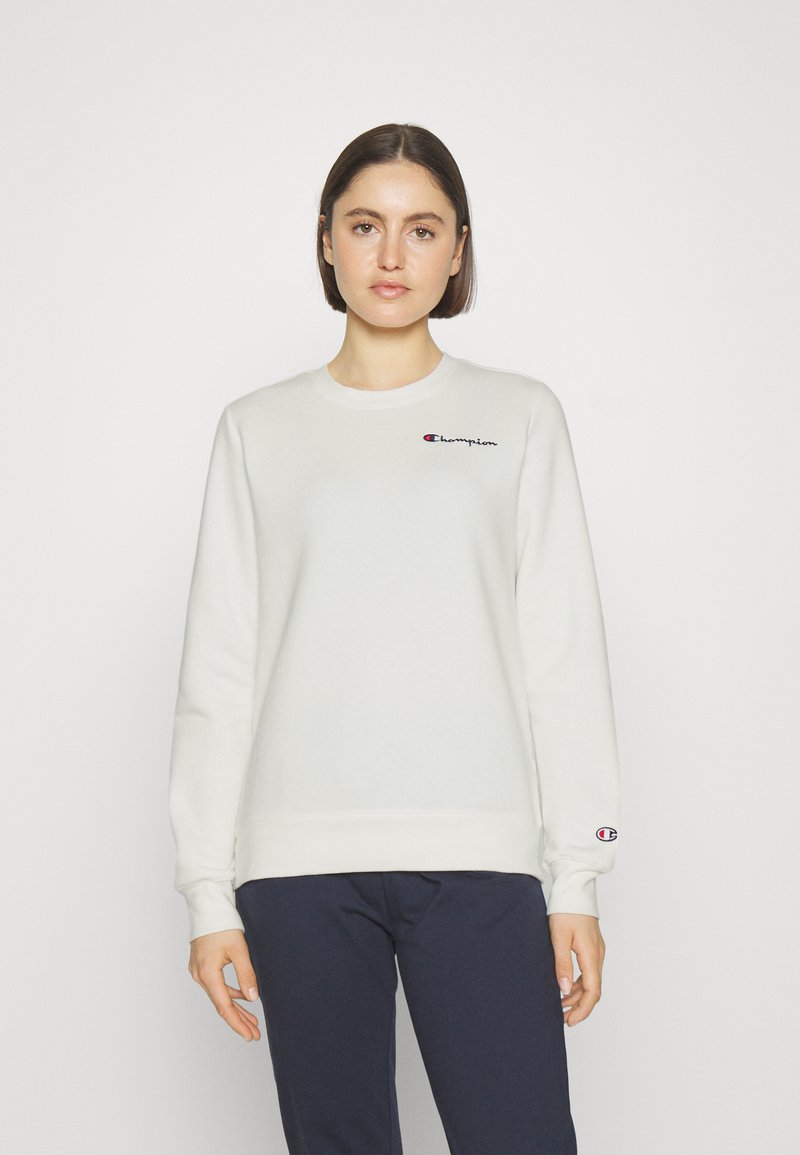 Champion CLASSIC CREWNECK SMALL LOGO - Sweatshirt - way/offwhite ...