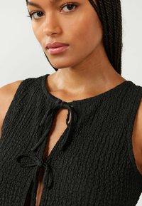 Next TEXTURED TIE UP - Weste - black/schwarz - Zalando.at