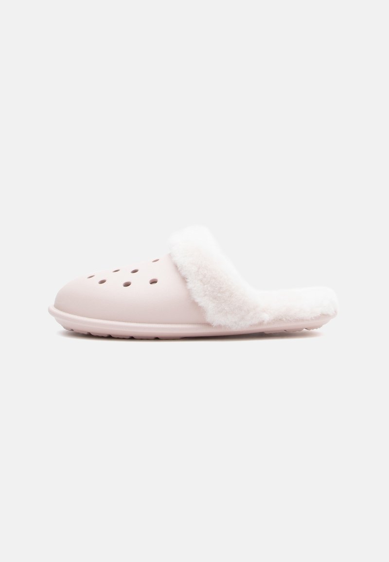 Crocs CLASSIC FUZZ SCUFF UNISEX - Pantoffels - quartz/roze - Zalando.nl