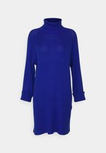 YAS Petite YASMAVI ROLL NECK DRESS - Strikkjoler - surf the web/blå ...