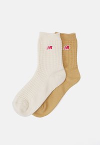 New Balance WAFFLE ANKLE UNISEX 2 PACK - Strumpor - sand/beige/sand ...