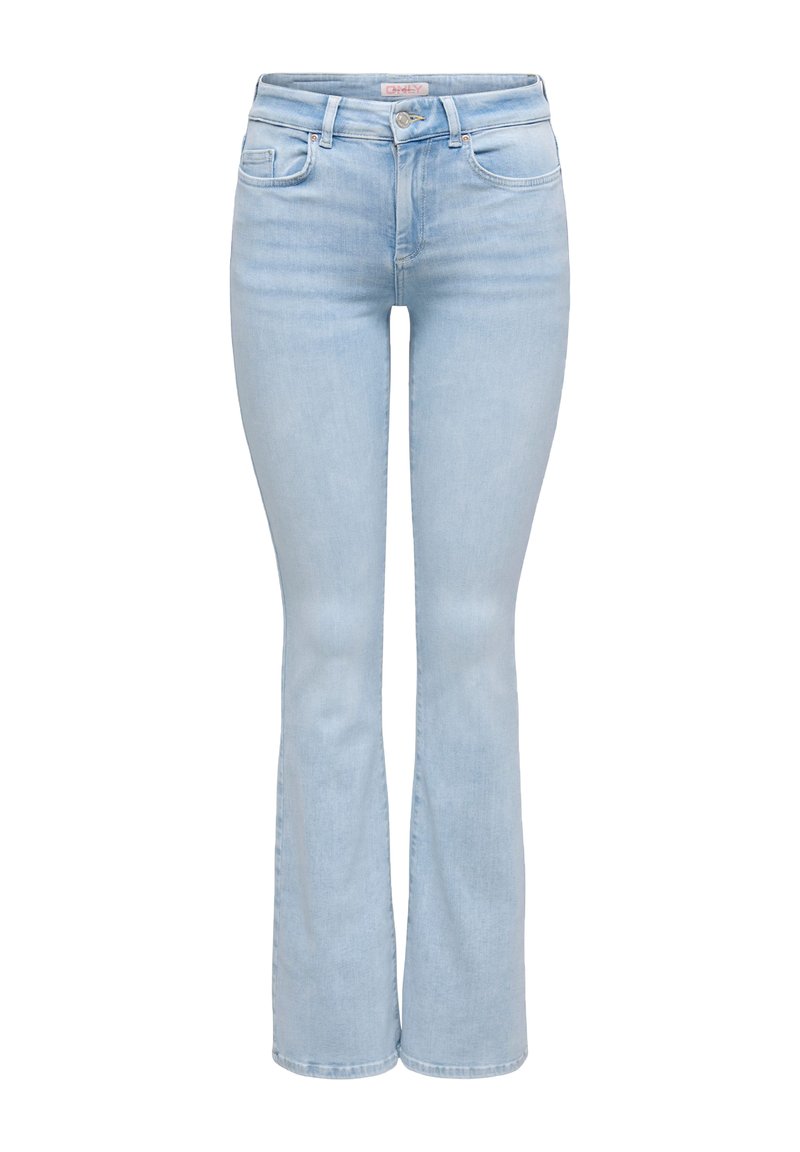 ONLY ONLBLUSH MID FLARED - Bootcut jeans - light blue bleached denim ...