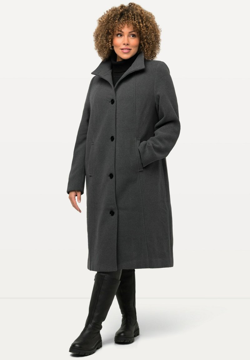 Ulla Popken Klassisk kappa / rock - dark gray/mörkgrå - Zalando.se