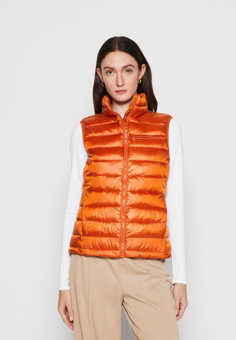 TOM TAILOR ULTRA LIGHTWEIGHT VEST - Veste sans manches - gold flame orange/orange - ZALANDO.FR