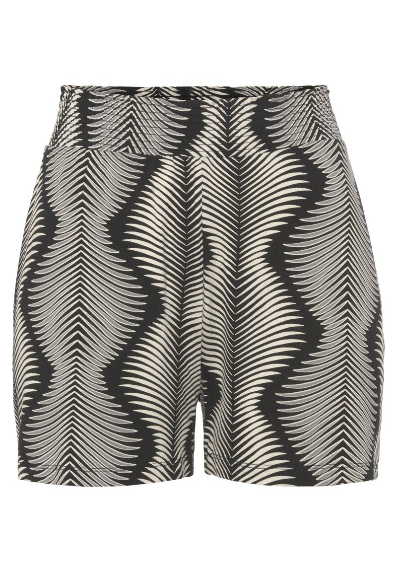 LASCANA Shorts - schwarz/weiß bedruckt/black - Zalando