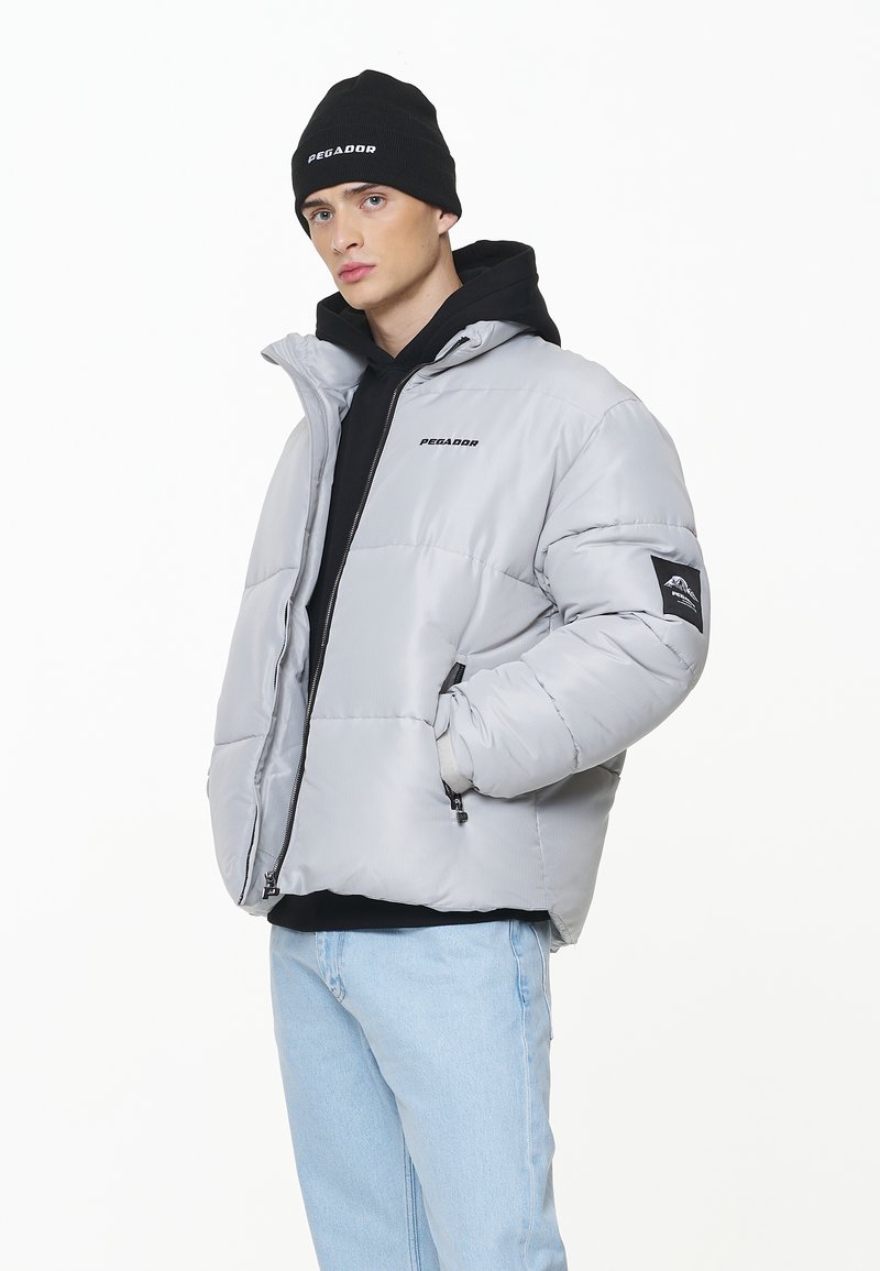 Pegador DUNCAN RIPSTOP PUFFER JACKET - Winter jacket - ash grey/light ...