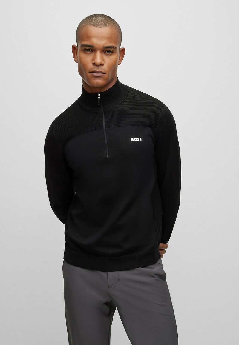 BOSS MOMENTUM - Jumper - black one/black - Zalando.co.uk