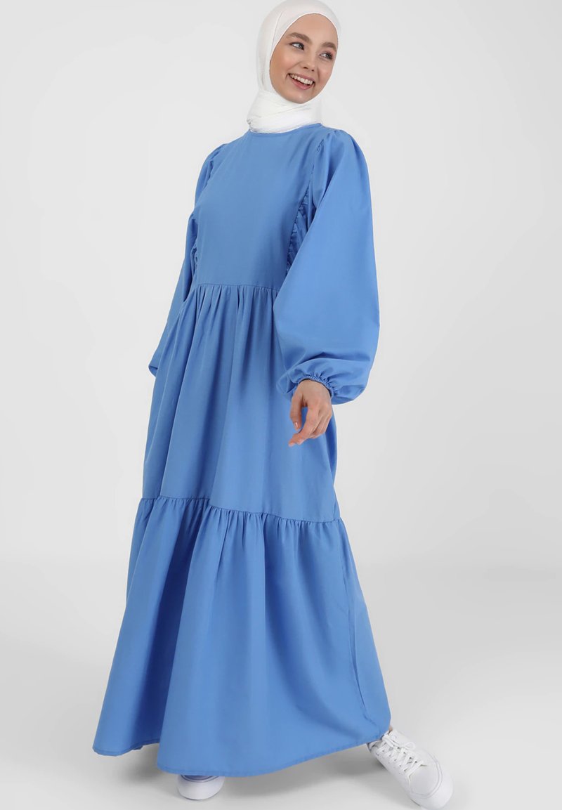Modanisa CREW NECK MODEST BENIN - Robe longue - light blue/bleu clair ...
