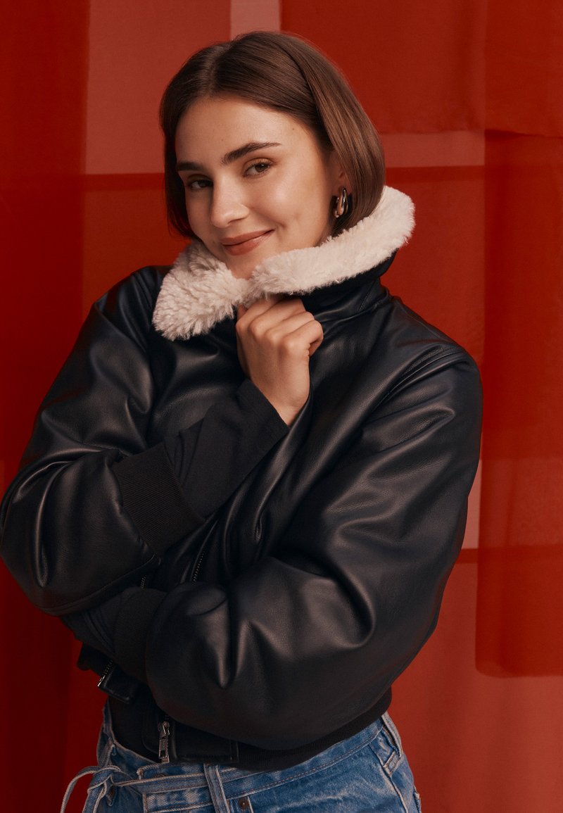 Levi's® HARPER HERITAGE JACKET - Kunstlederjacke - caviar/schwarz ...