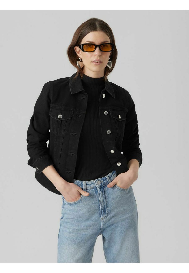 Vero Moda Denim jacket - black - Zalando.de