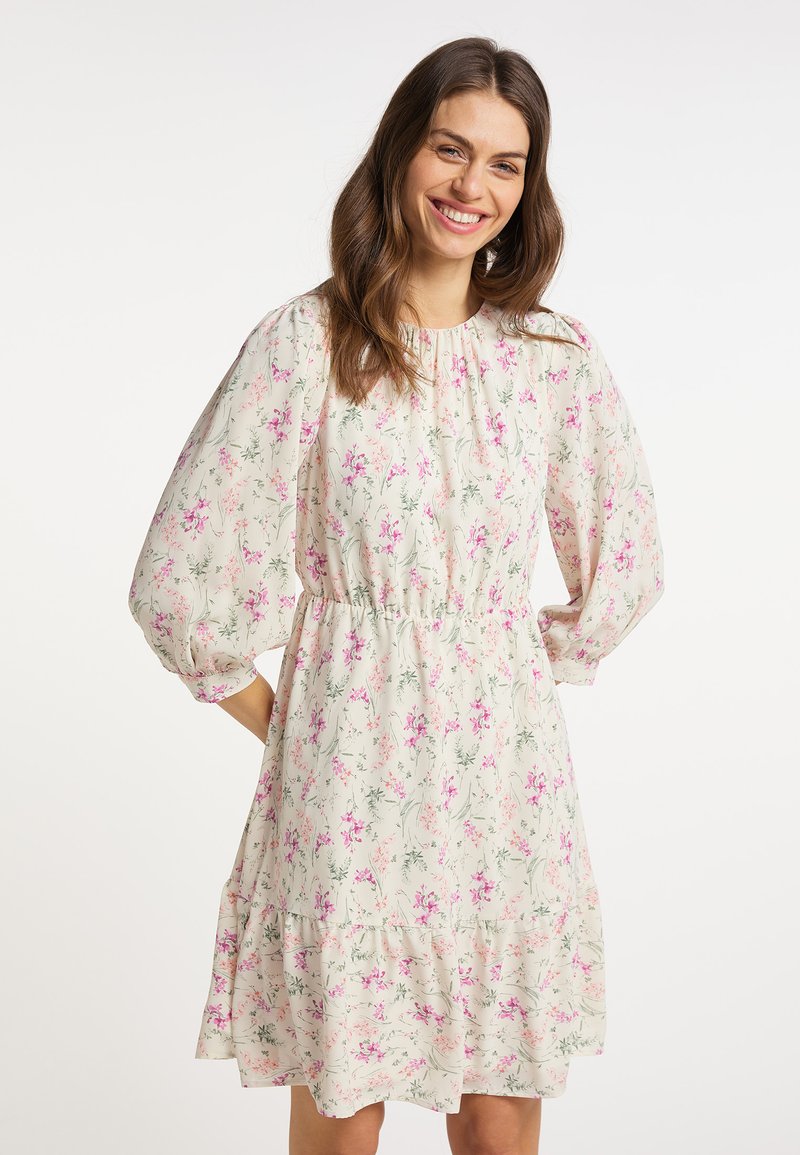 usha USHA QISHA - Robe de jour - weiss mehrfarbig/écru - ZALANDO.FR