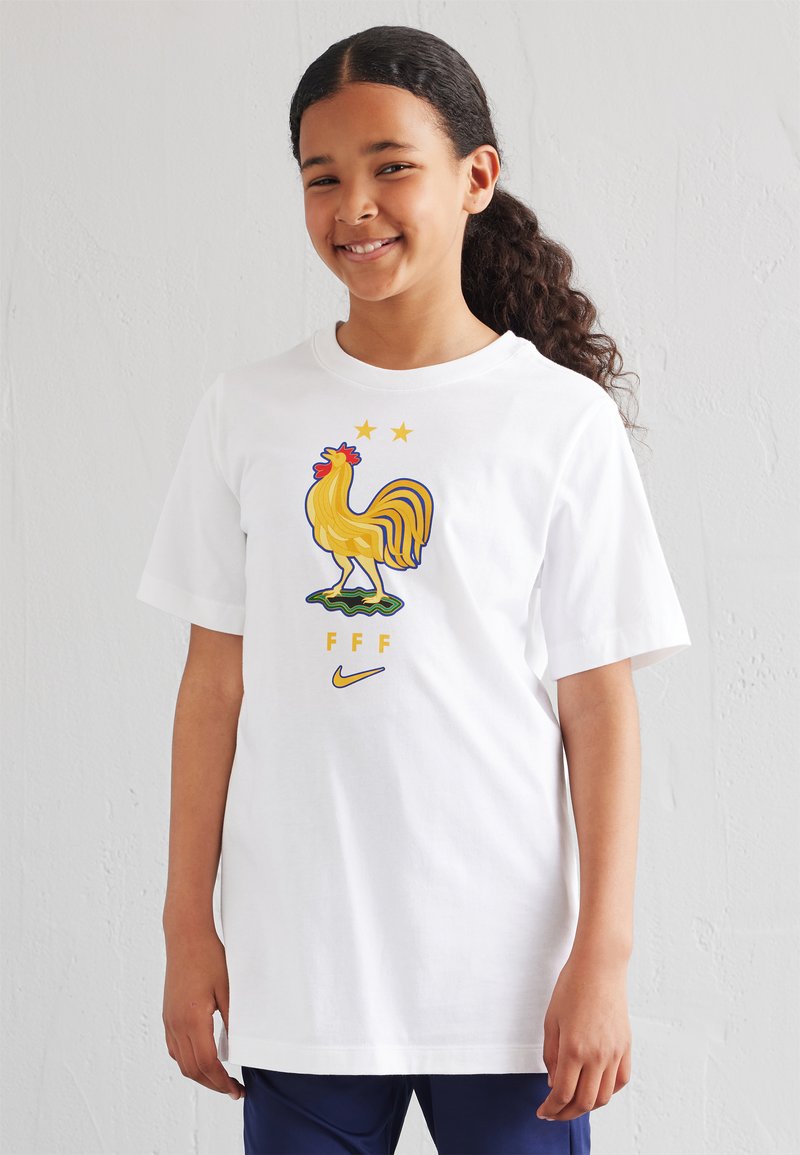 Nike Performance FRANCE FFF CREST TEE UNISEX - Landslagsklær - white ...