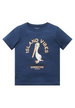 TOM TAILOR T-Shirt print - dark denim blue/dark-blue denim - Zalando.de