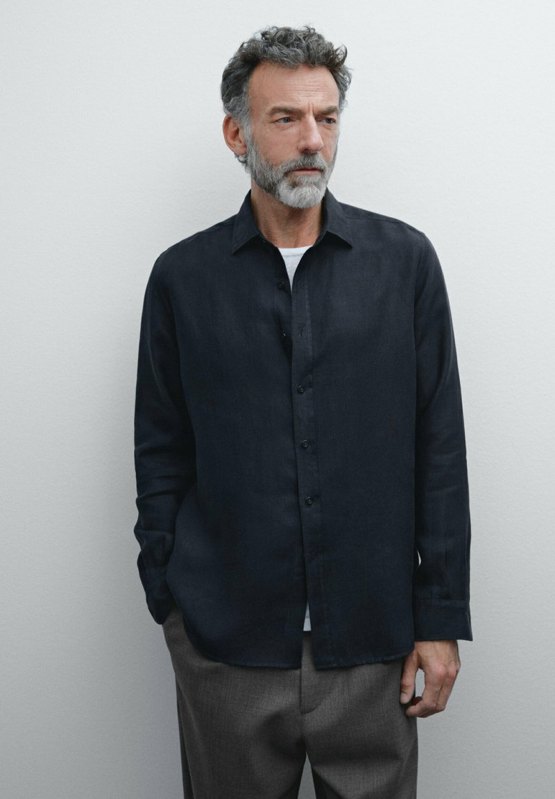 Massimo Dutti REGULAR FIT - Hemd - dark blue/dunkelblau - Zalando.de