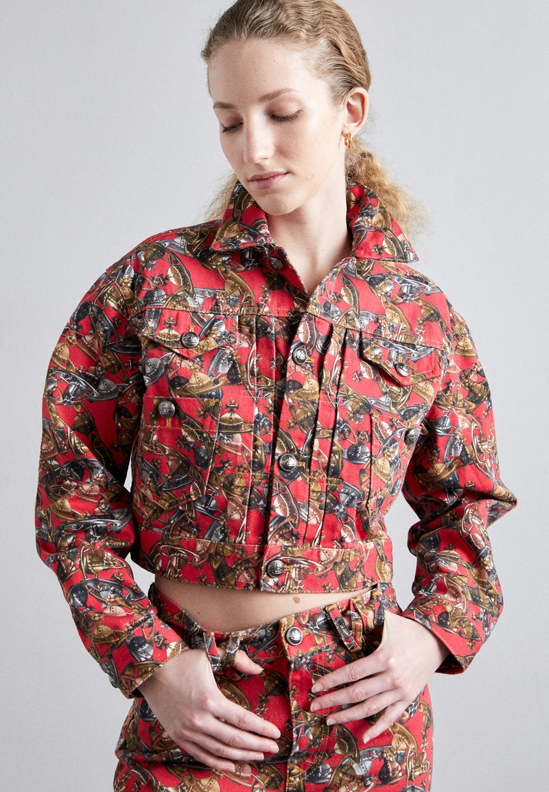 Vivienne Westwood CROPPED MARLENE JACKET - Spijkerjas - red/rood ...