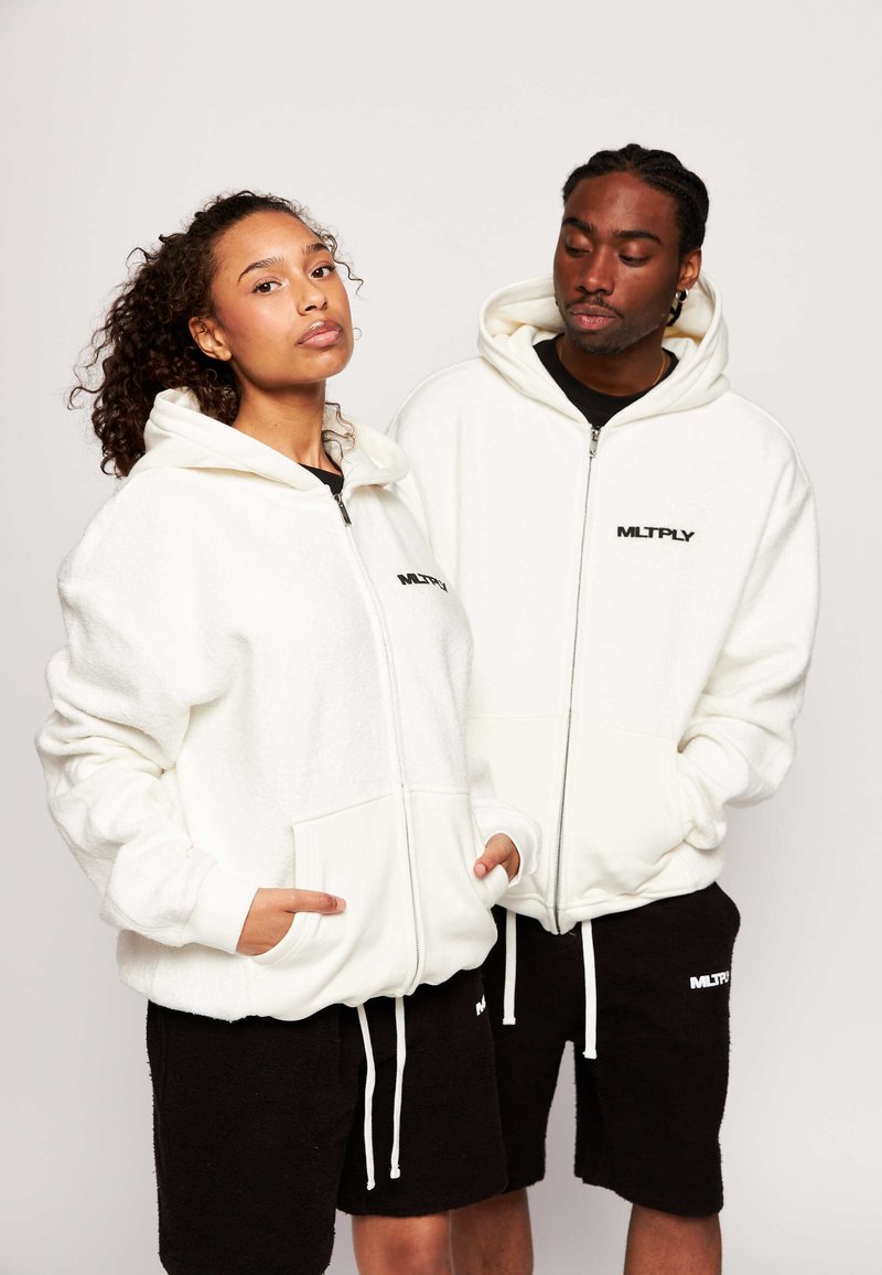 Multiply Apparel BRUSHED - Sweater met rits - off white/crème - Zalando.nl