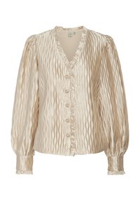 YAS YASRIPPLE VNECK - Blouse - sheer bliss/beige - Zalando.nl