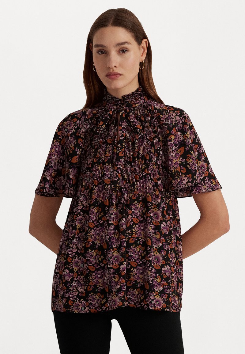 Lauren Ralph Lauren ADAR SHORT SLEEVE BLOUSE - Blusa - lavender/orange ...