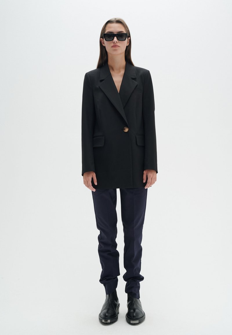 InWear ZELLAIW LONG - Pantaloni - marine blue/blu scuro screziato ...