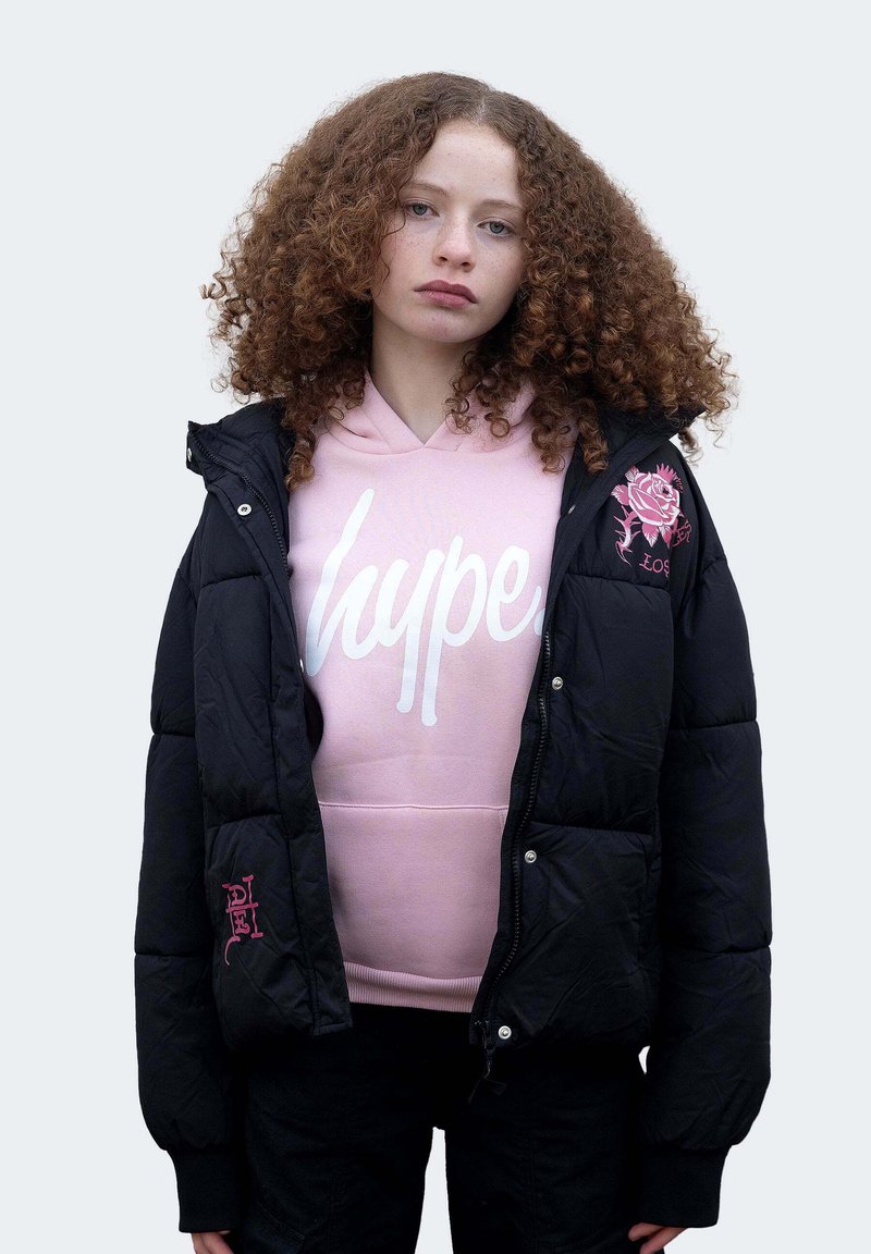 Hype PUFFER X ED HARDY CROPPED - Chaqueta de invierno - black/negro ...
