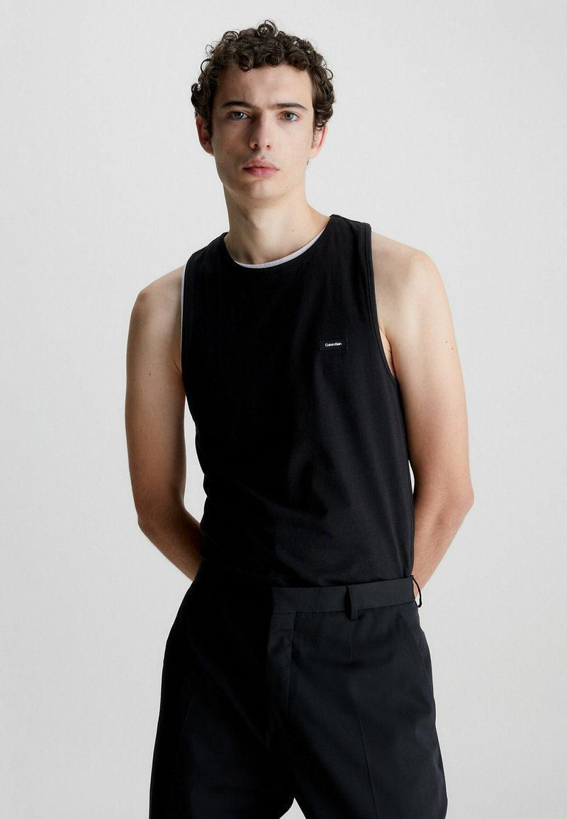 Calvin Klein SLIM RACER BACK - Top - ck black/schwarz - Zalando.de