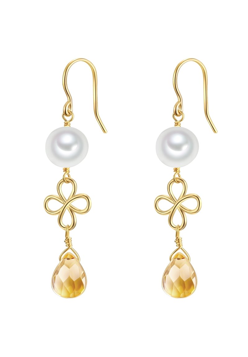 Valero Pearls Earrings - gelbgold/gold-coloured - Zalando.ie