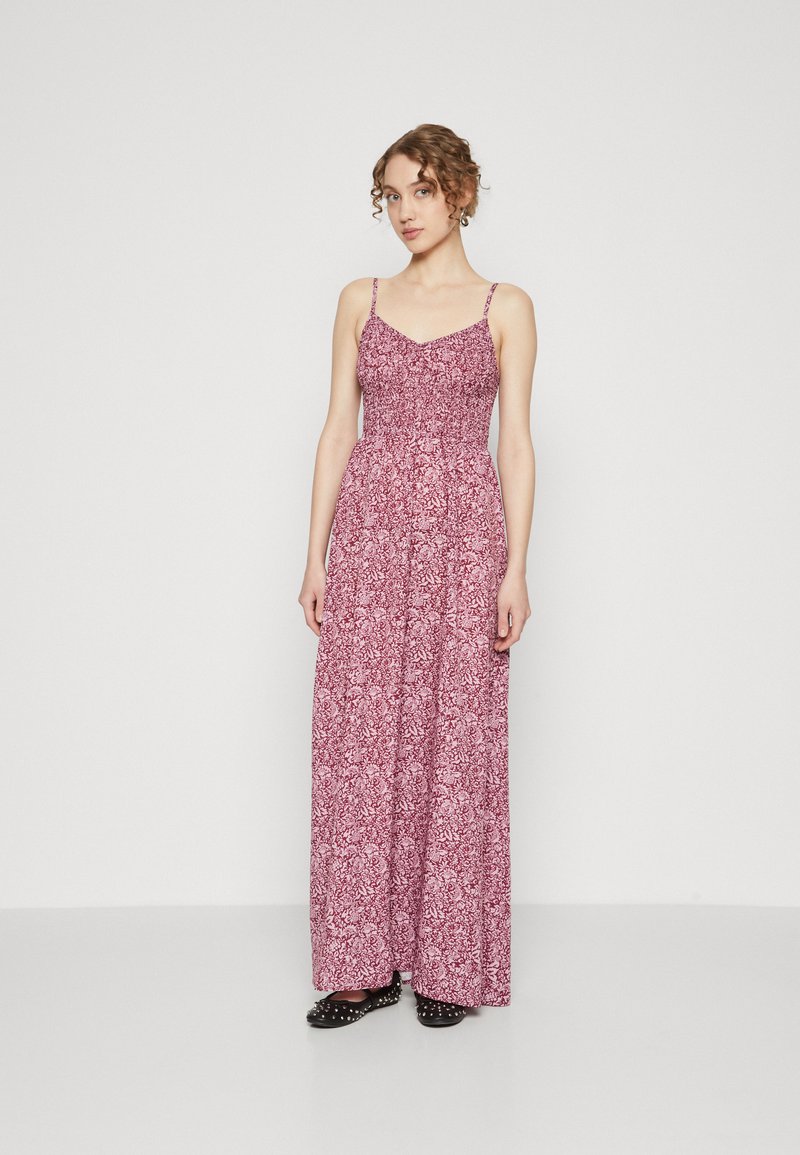 Colourful Rebel SOPHIE FLORAL SMOCK DRESS - Maxi dress - medium pink ...