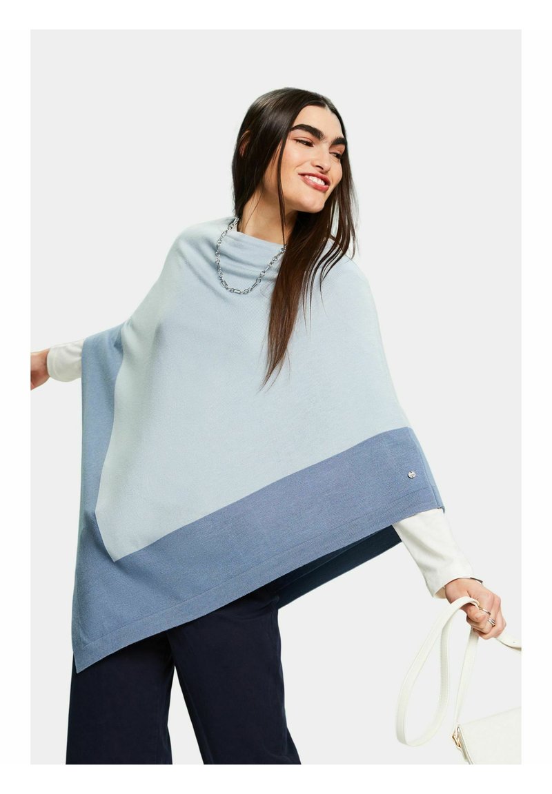 Esprit MIT ZIPFELSAUM - Cape - light blue/hellblau - Zalando.de
